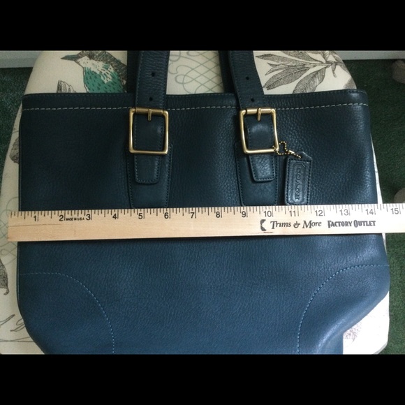 Coach | Bags | Authentic Vintage Coach Blue Leather Tote | Poshmark
